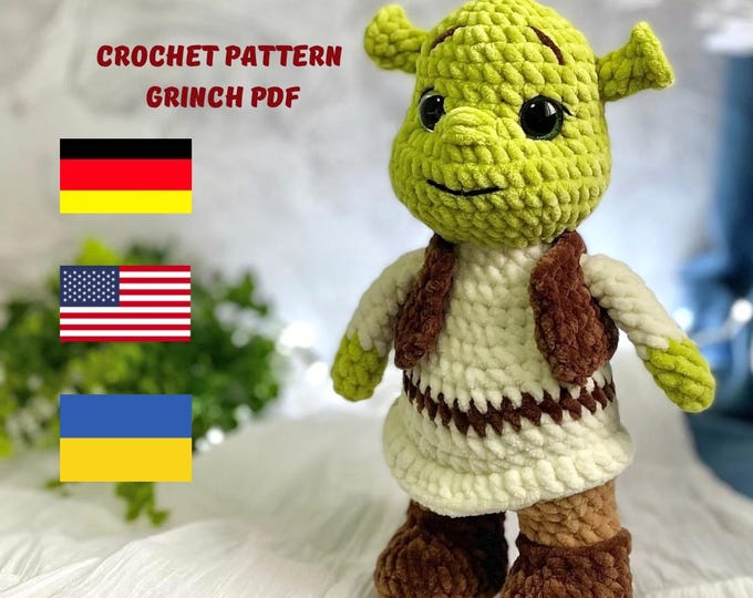 Shrek Crochet Pattern: Amigurumi Plushie (PDF Pattern - Etsy