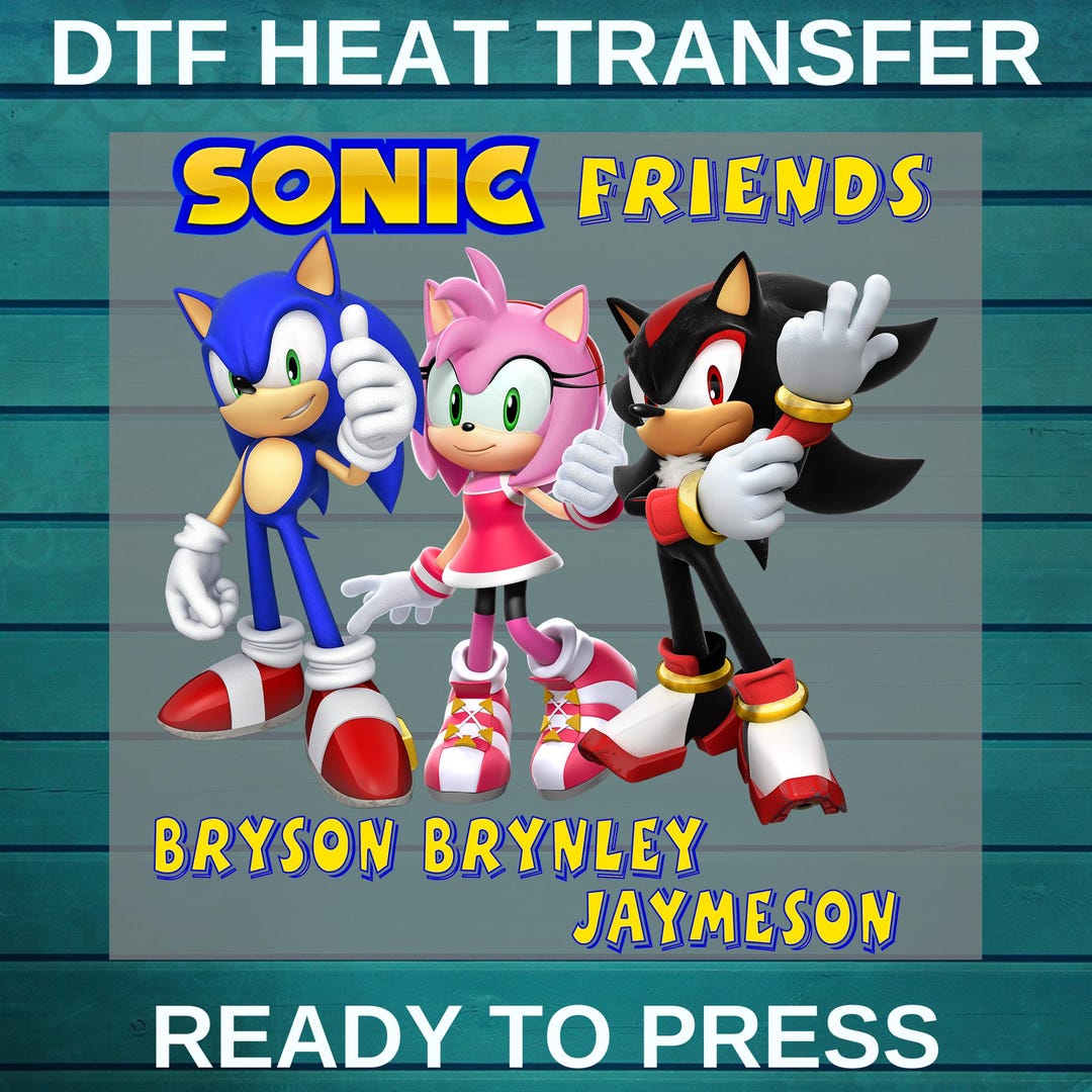 Custom Sonic Friends Dtf Printing | Sonic Friends DTF | Friends Vintage ...