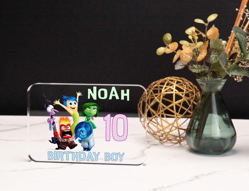 Custom Disney Birthday Desk Sign Birthday Acrylic Plaque Acrylic Desk ...