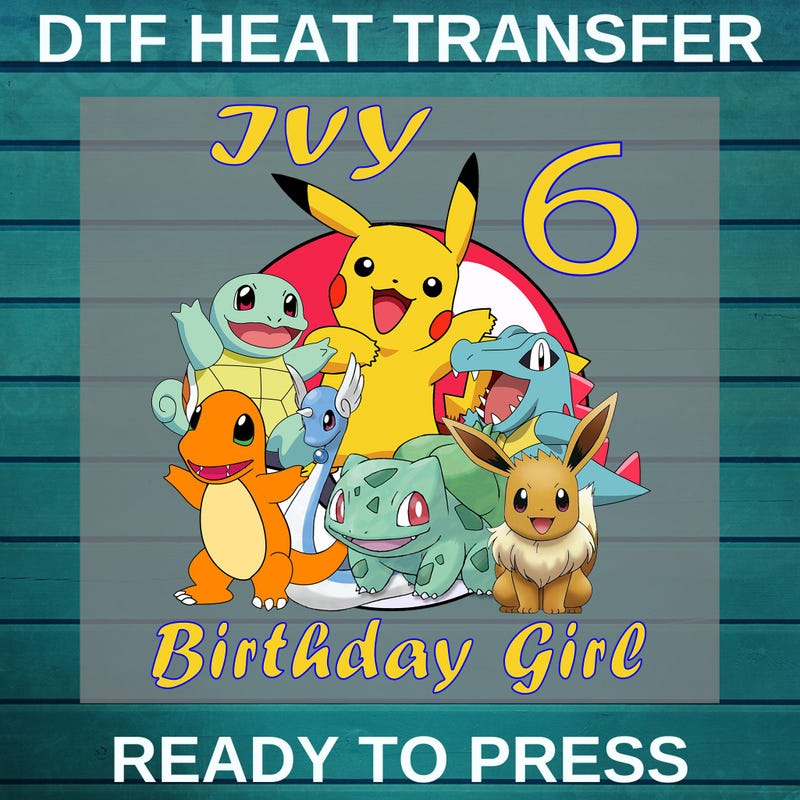 Pikachu Dtf Transfer - Etsy