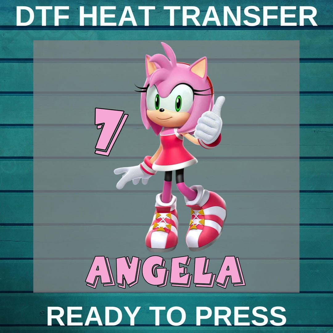 Custom Sonic Amy Rose Dtf Printing | Sonic Friends DTF | Friends ...