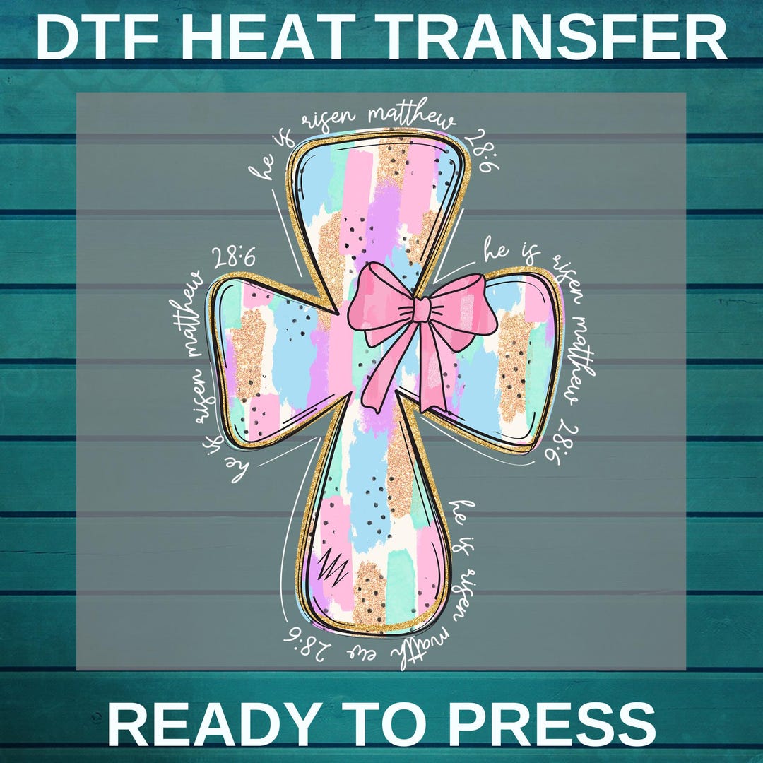 He is Risen Dtf Printing | Religious DTF Transfer | Easter Day Dtf ...