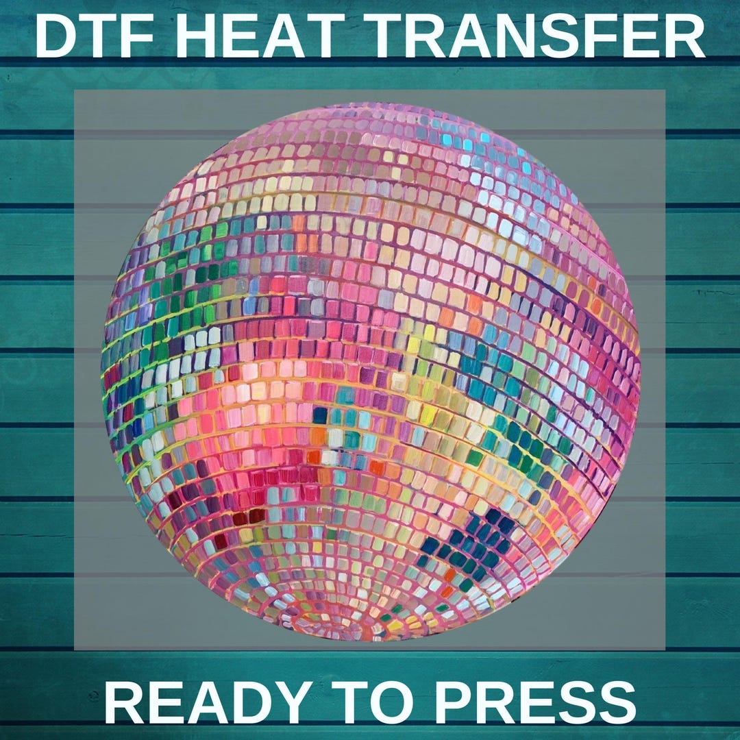 Colorful Disco Ball Dtf | Exciting Youth Dtf Transfer | Women's ...