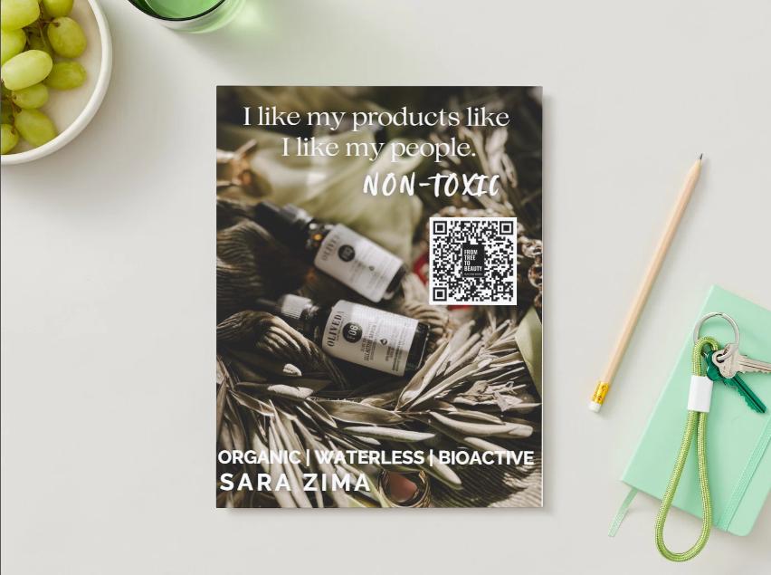 Olive Tree People QR Code Display | Oliveda | Waterless Beauty ...