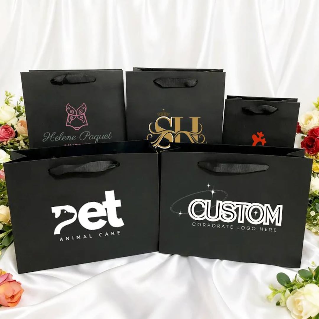 Personalized Company Logo Paper Gifts Bags, Bulk Gifts Bag, Bridesmaid ...