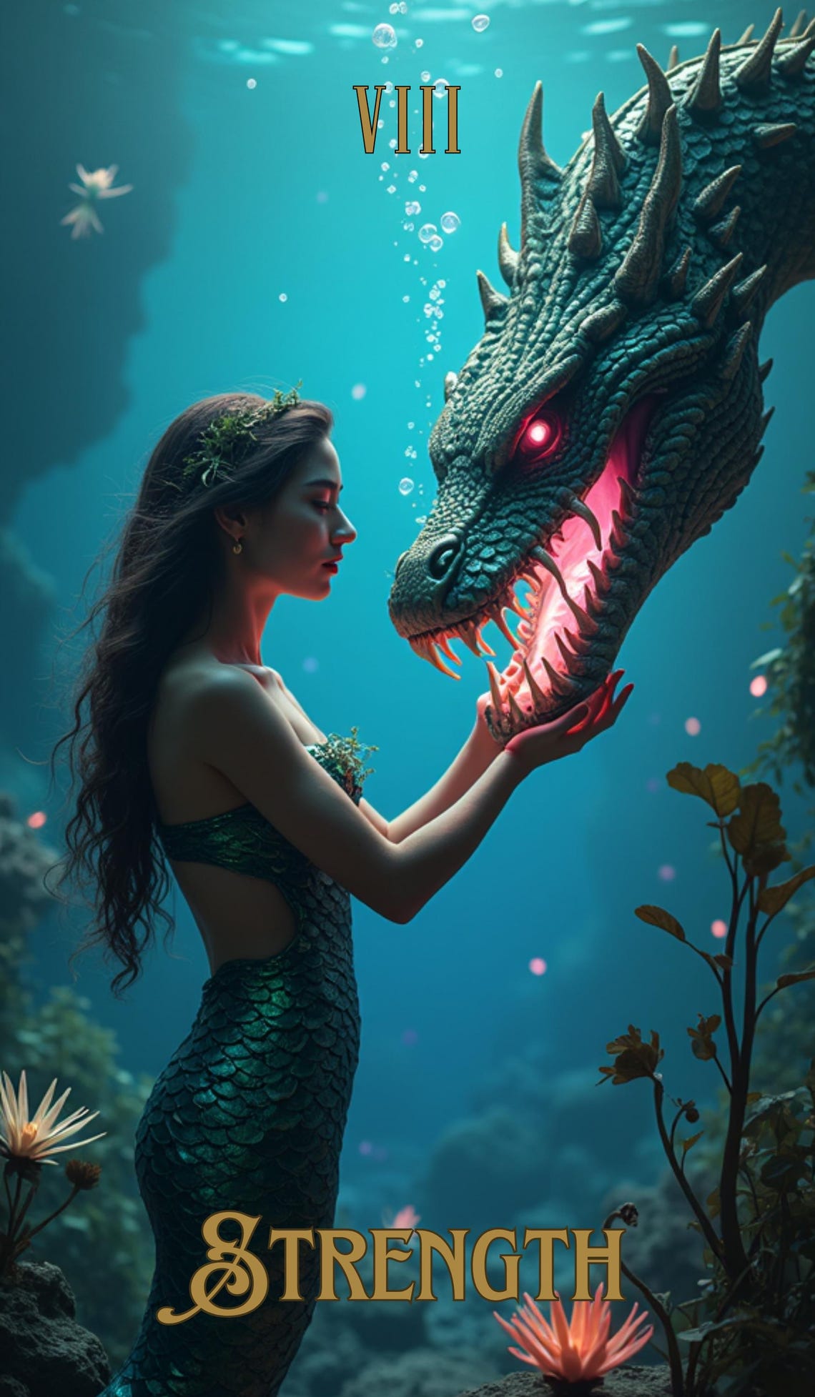 The Siren's Veil - 78 Card Tarot Digital Tarot Deck Mermaid Divination ...