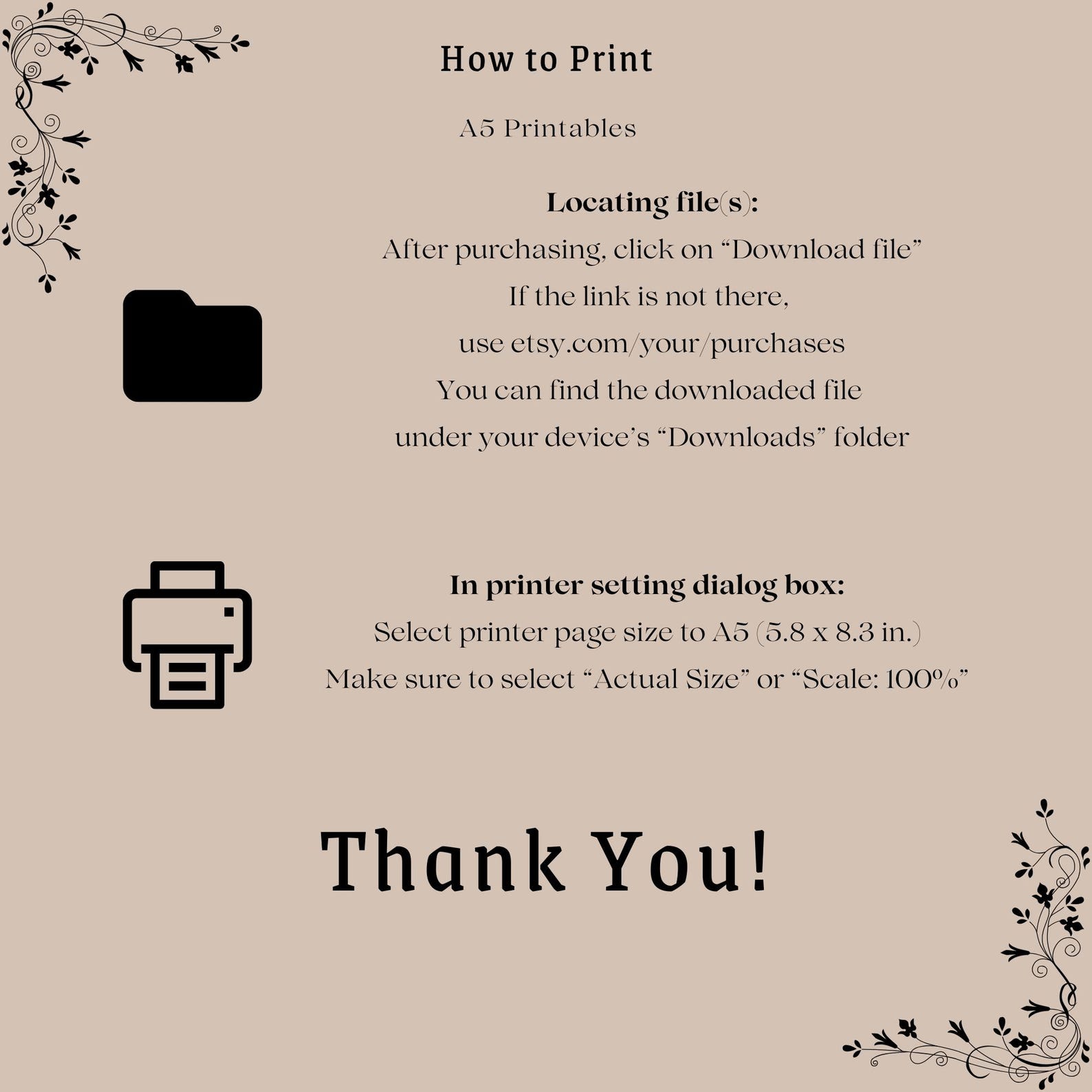 Planner Printables for A5, to Do Lists, Simple Planner Printables, A5 Size PDF Printables, List ...