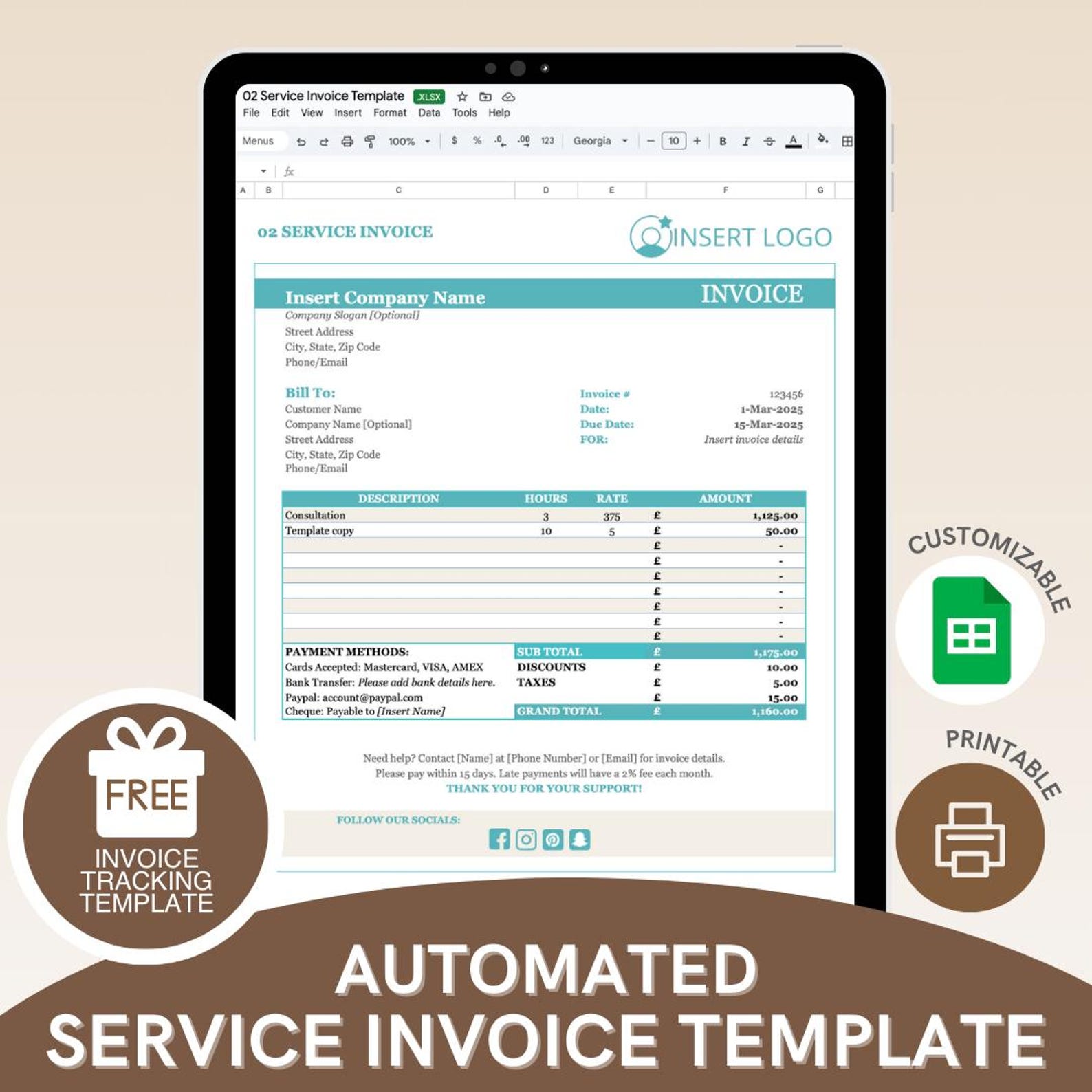 Ultimate 3-IN-1 Automated Invoice Template With FREE Invoice Tracking ...