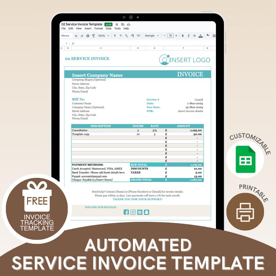 Ultimate 3-IN-1 Automated Invoice Template With FREE Invoice Tracking ...