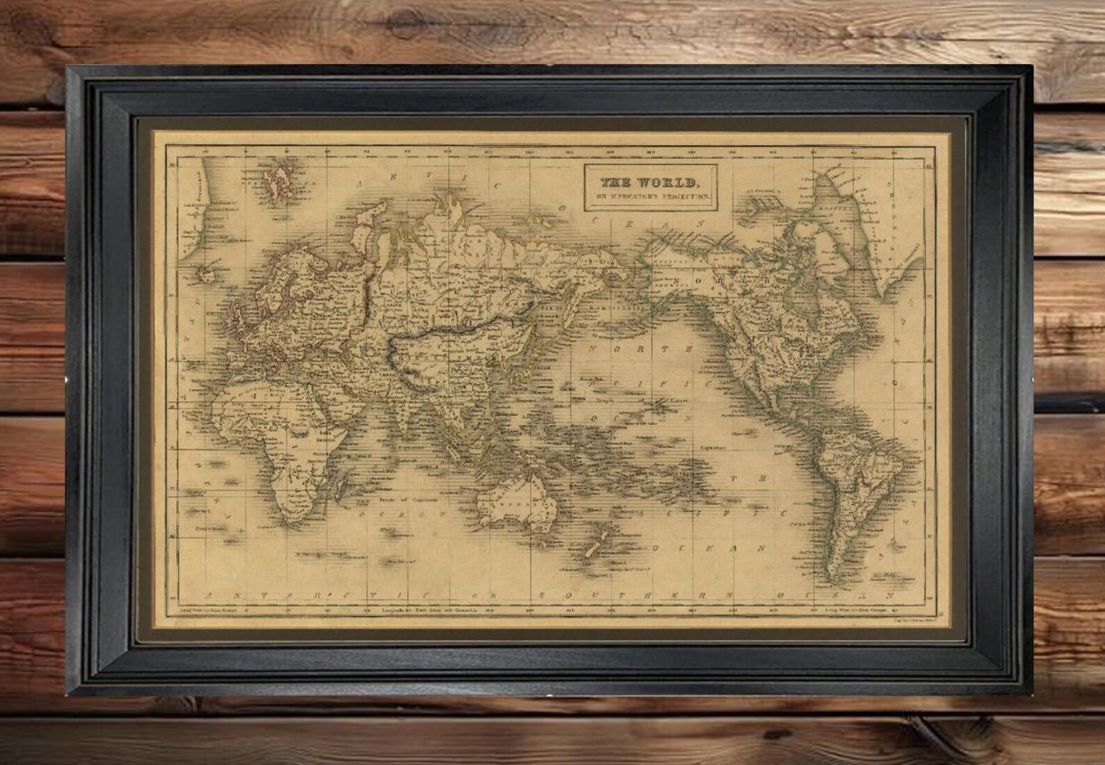 Vintage 19th Century World Map, Printable World Map Wall Art ...