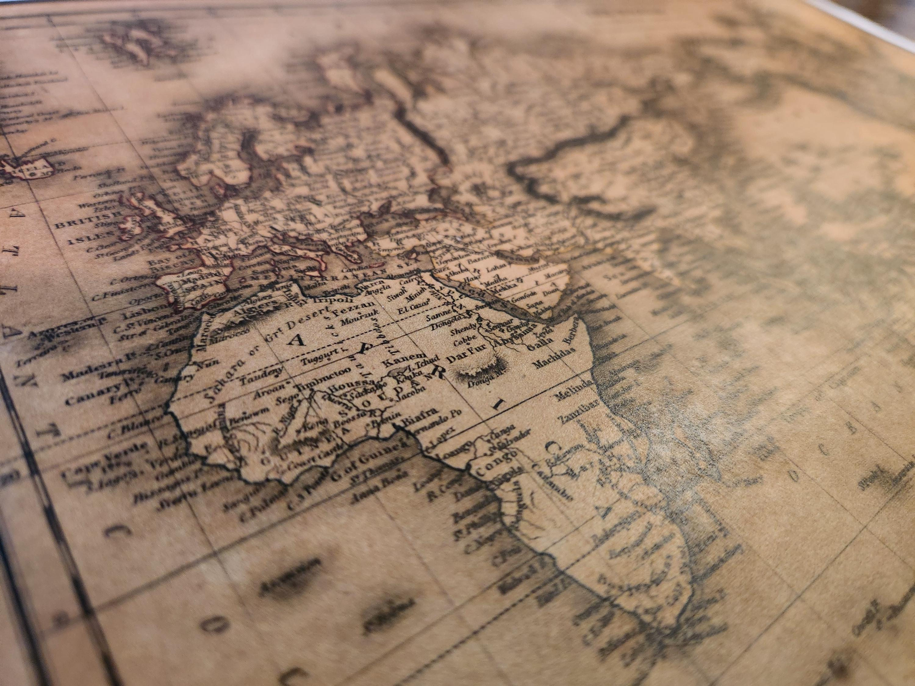 Vintage 19th Century World Map, Printable World Map Wall Art ...