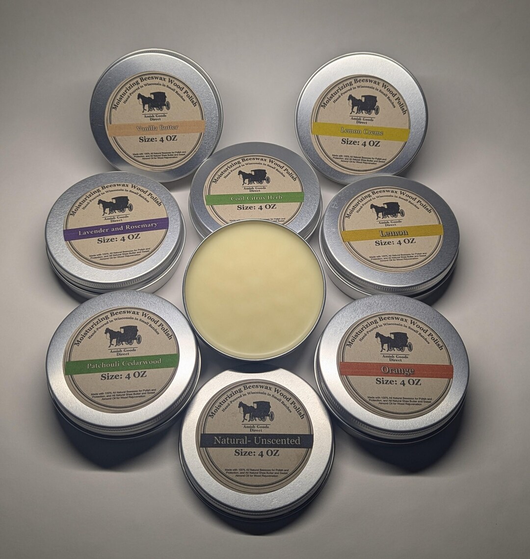 All Natural Beeswax Wood Hard Polish and Conditioner- Hand-poured in ...
