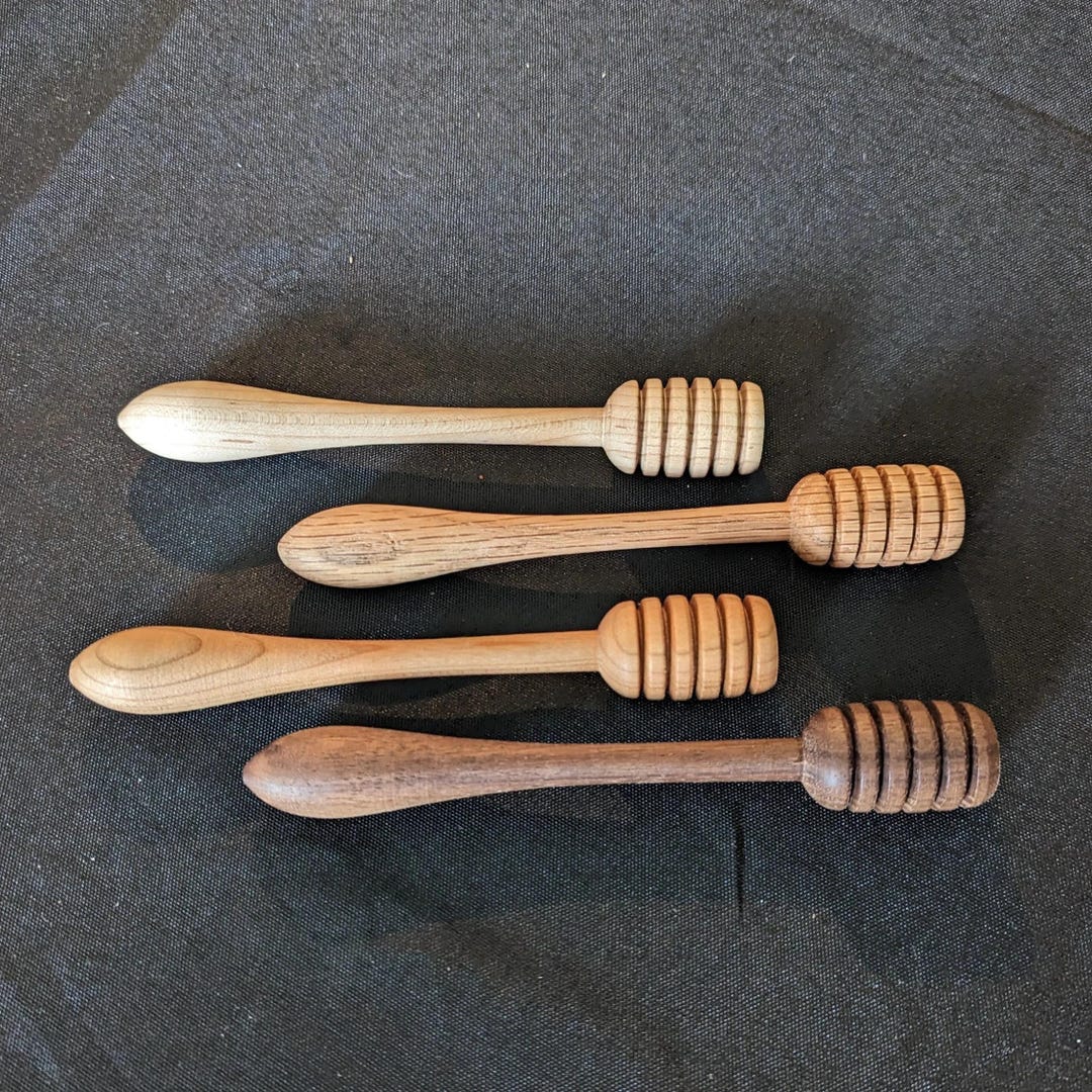 Amish-made Wooden Honey Dipper | Oak, Cherry, Walnut, Maple ...