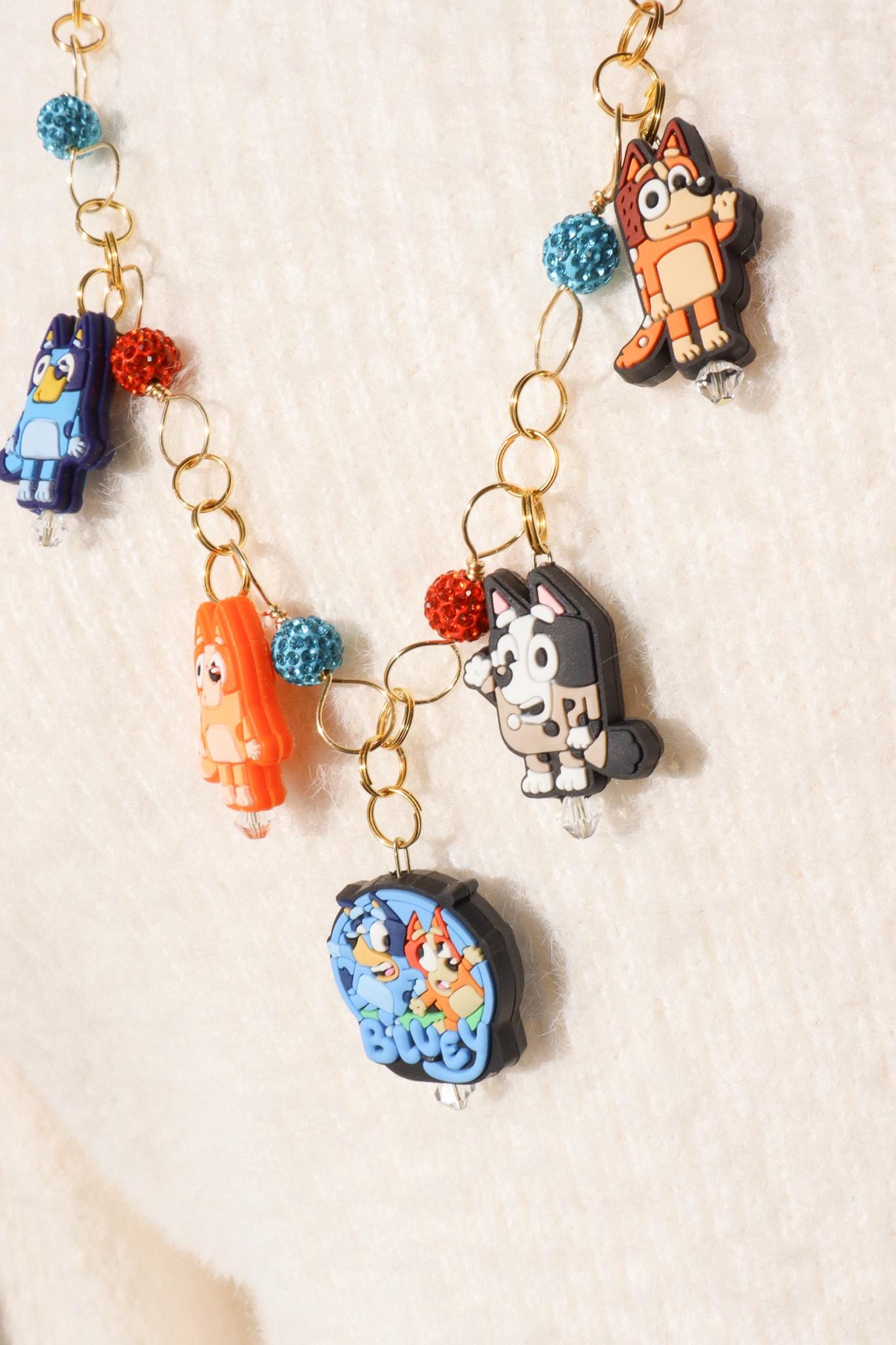 Focal Bead Bluey & Bingo Necklace - Etsy