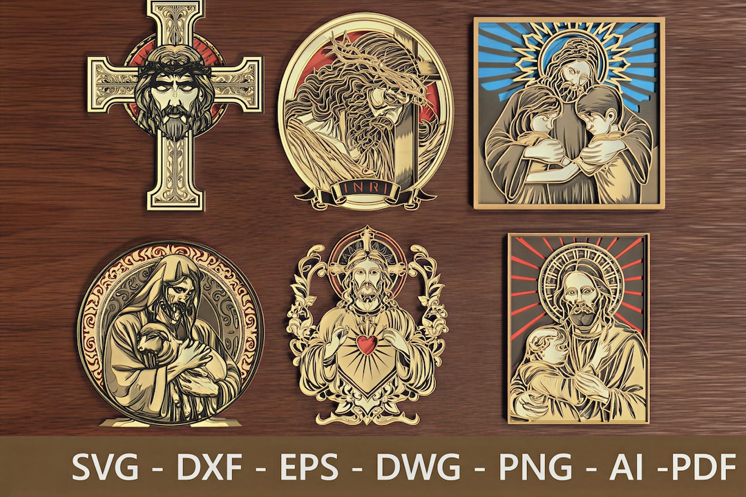 Jesus Christ Layered SVG Bundle | 3D Christian Laser Cut Files - Etsy
