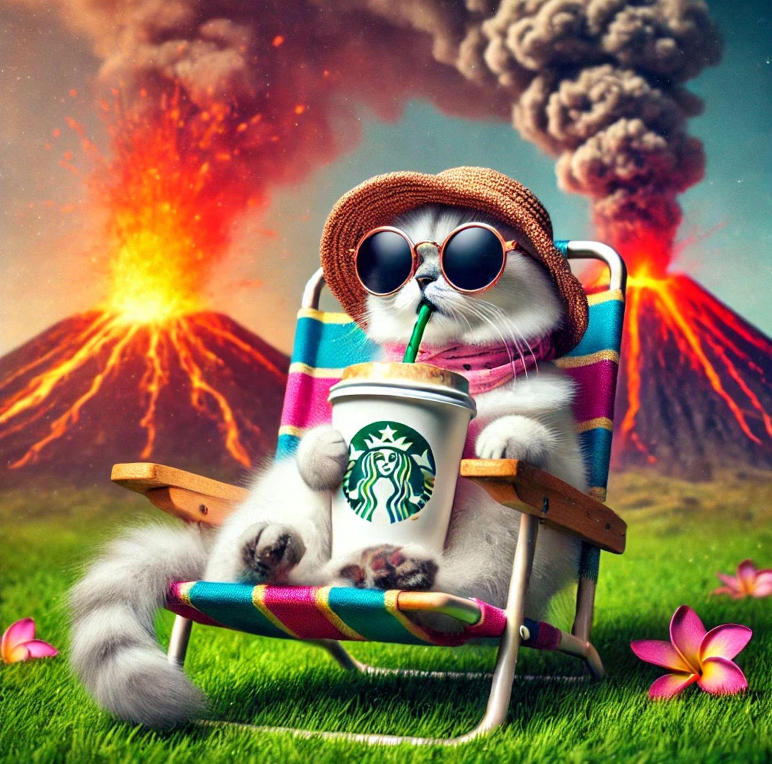 Custom Shape Magnets, Cat Beach Chair Starbucks Volcano, Fridge Magnets ...