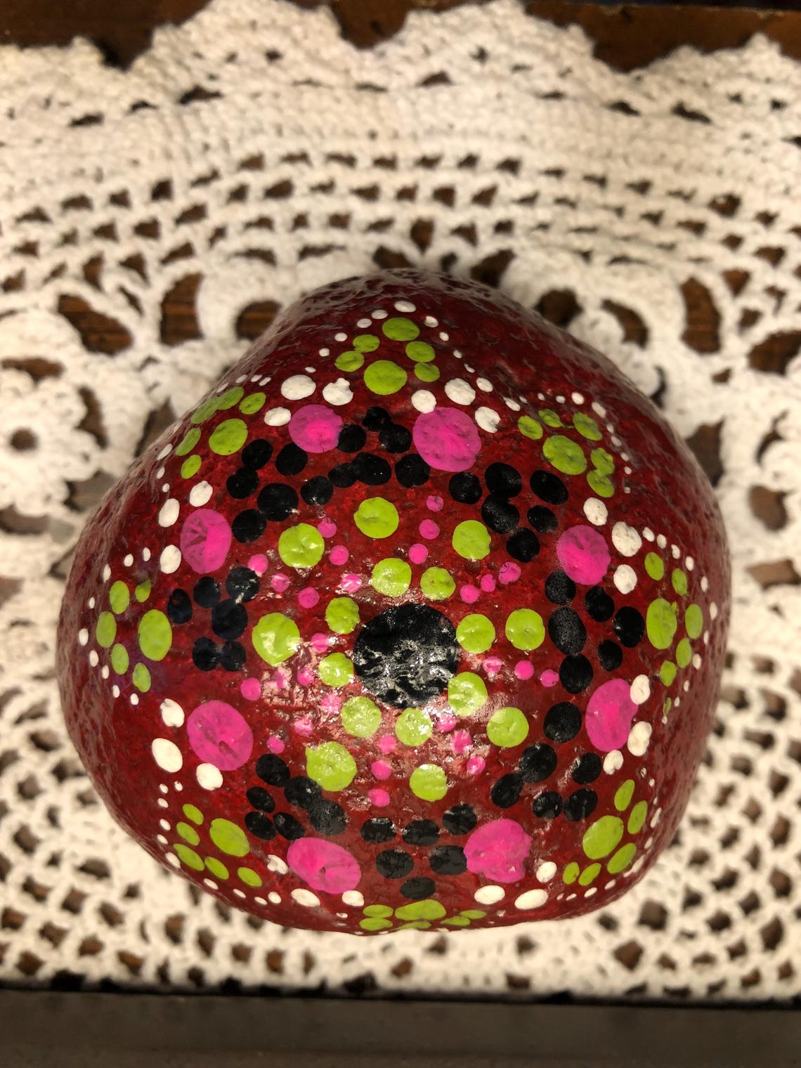 Mandala Dot Rock Paperweights - Etsy