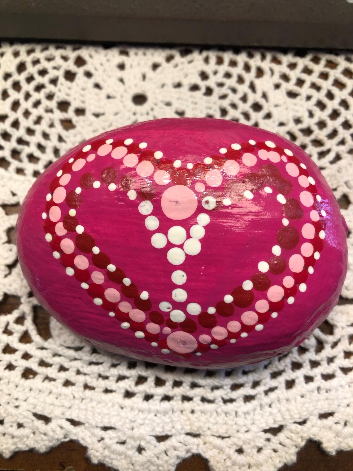 Mandala Dot Rock Paperweights - Etsy