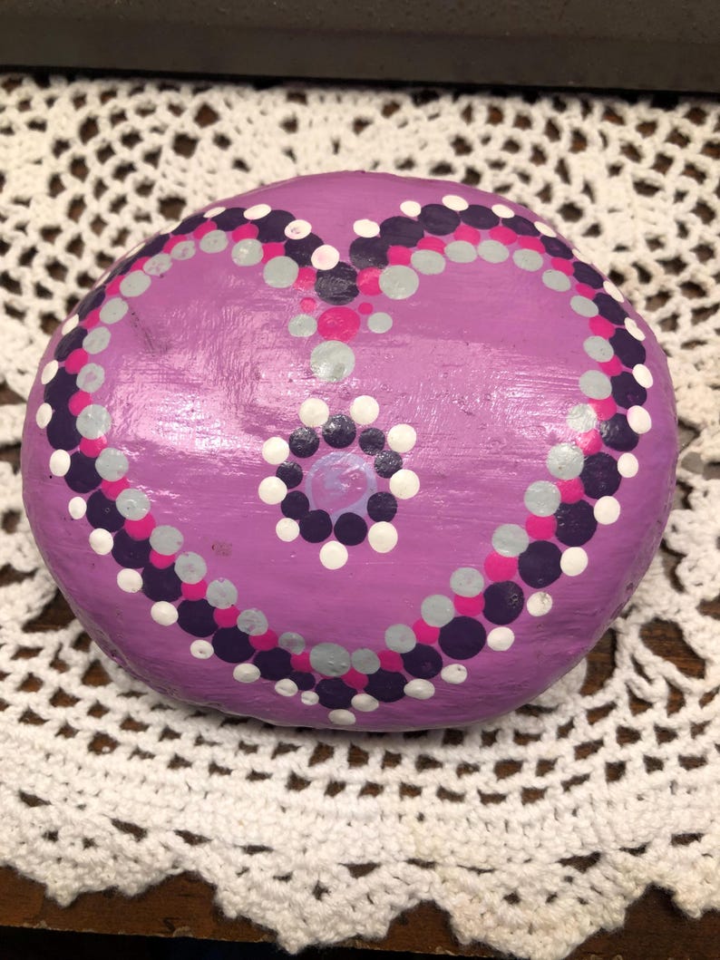 Mandala Dot Rock Paperweights - Etsy