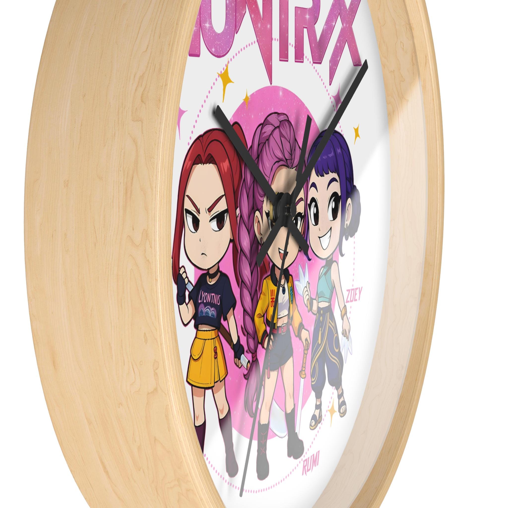Kpop Demon Hunters Wall Clock | Cute Anime Gamer Trio Clock | Christmas ...