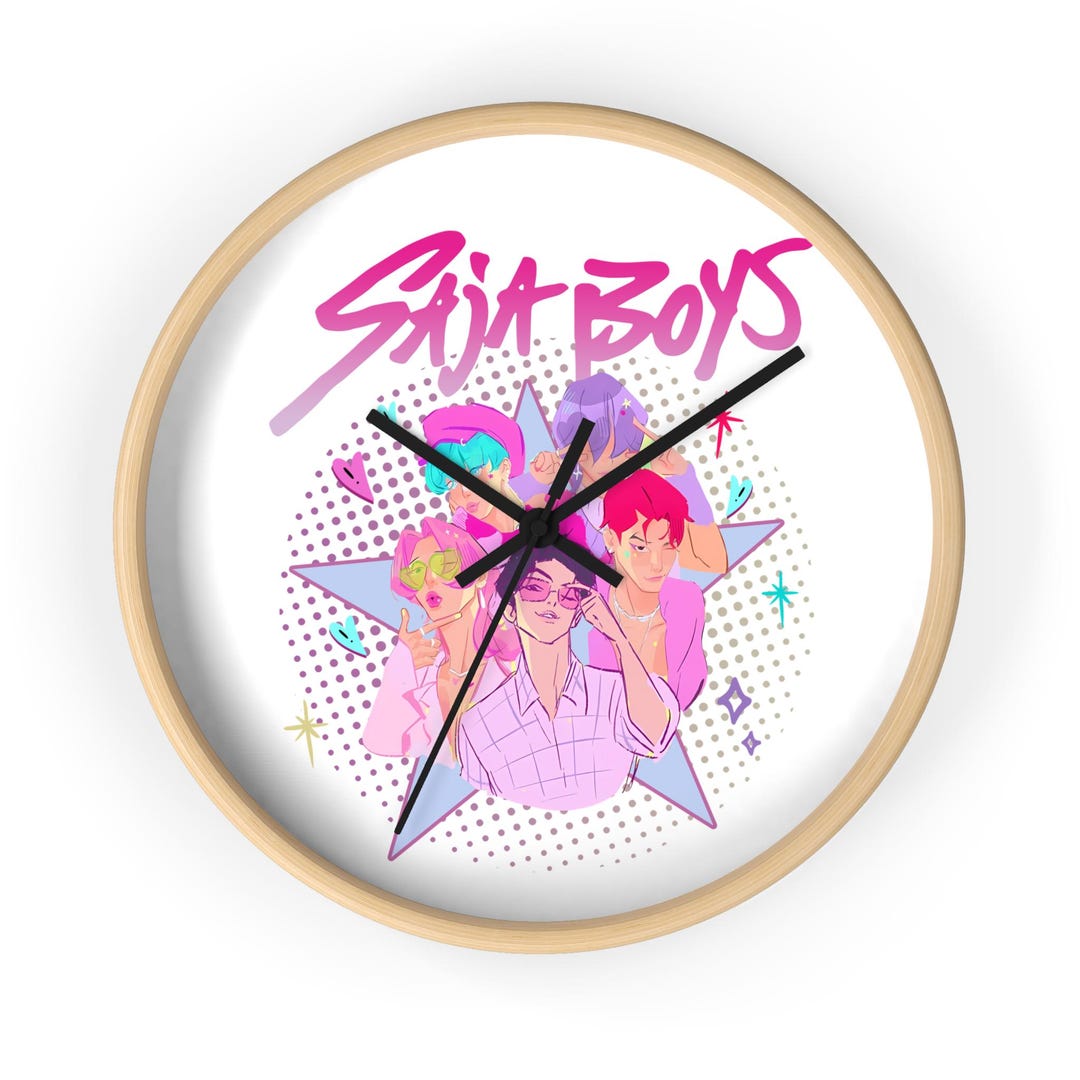 Kpop Saja Synth Boys Wall Clock | Retro 80s Anime Art - Etsy