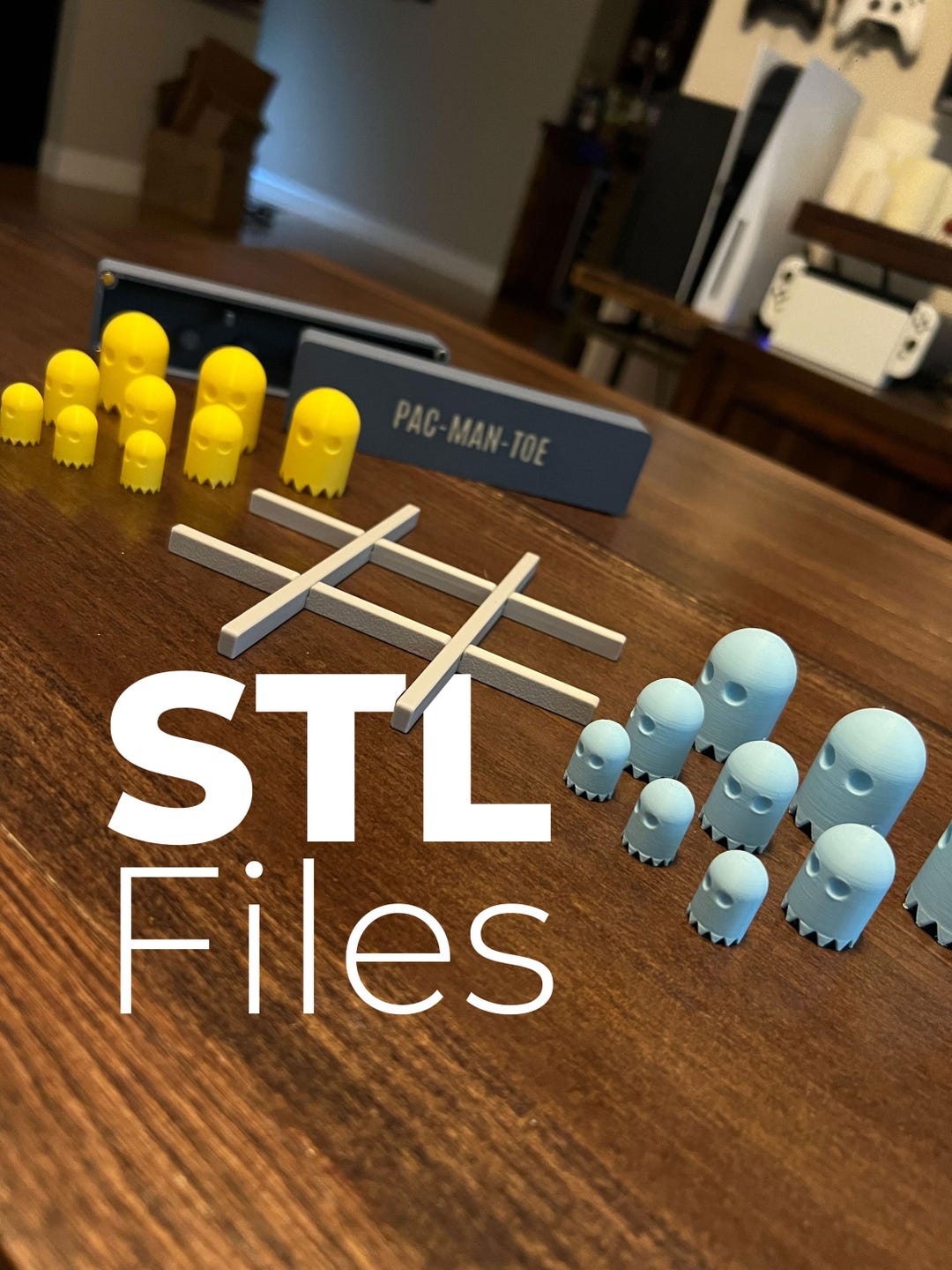 Pac-man-toe Board Game STL Files for 3D Printing - Etsy