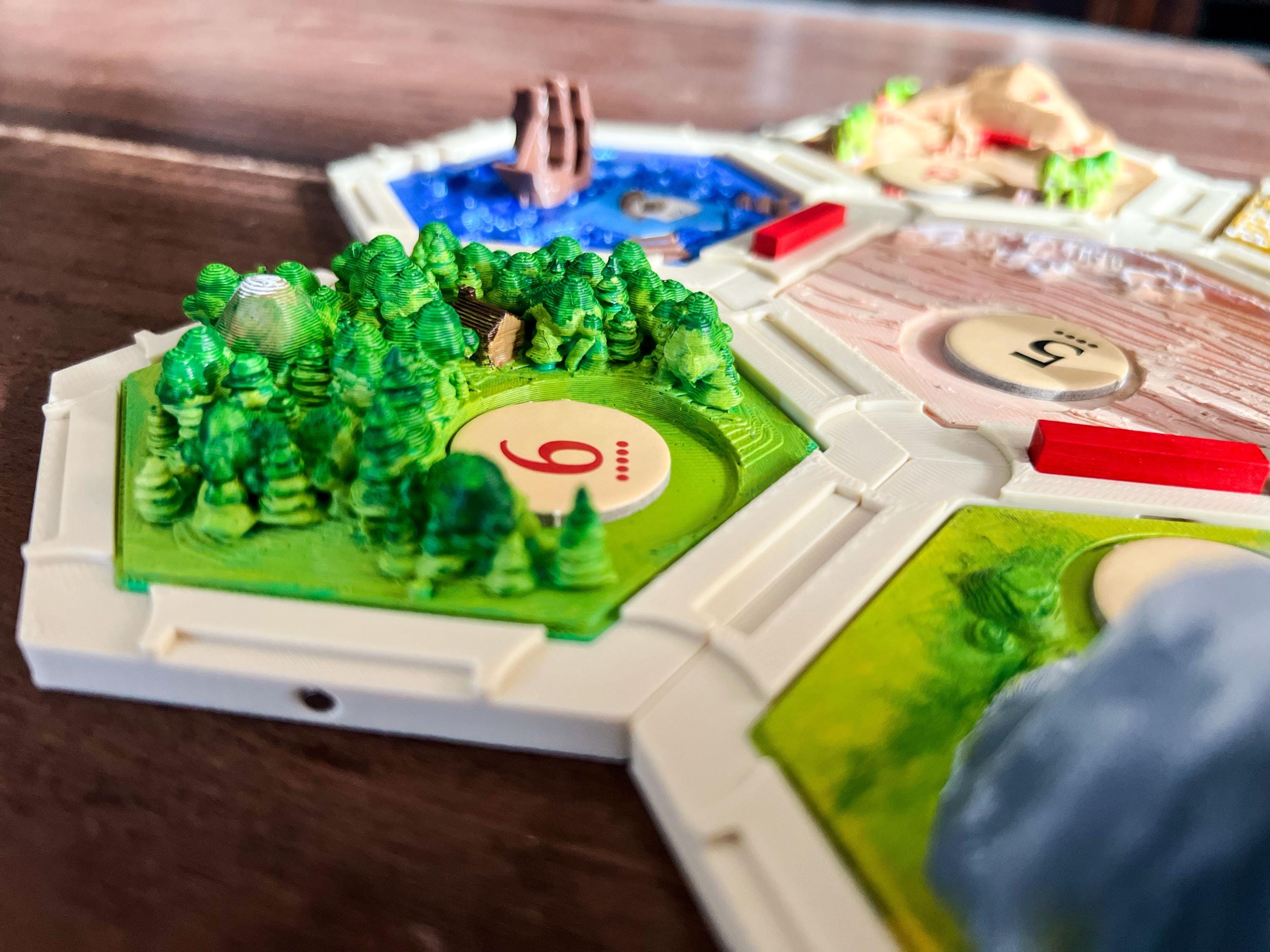 Paintable 3D Catan Tiles With Magnetic Frames - FREE Shipping! - Etsy