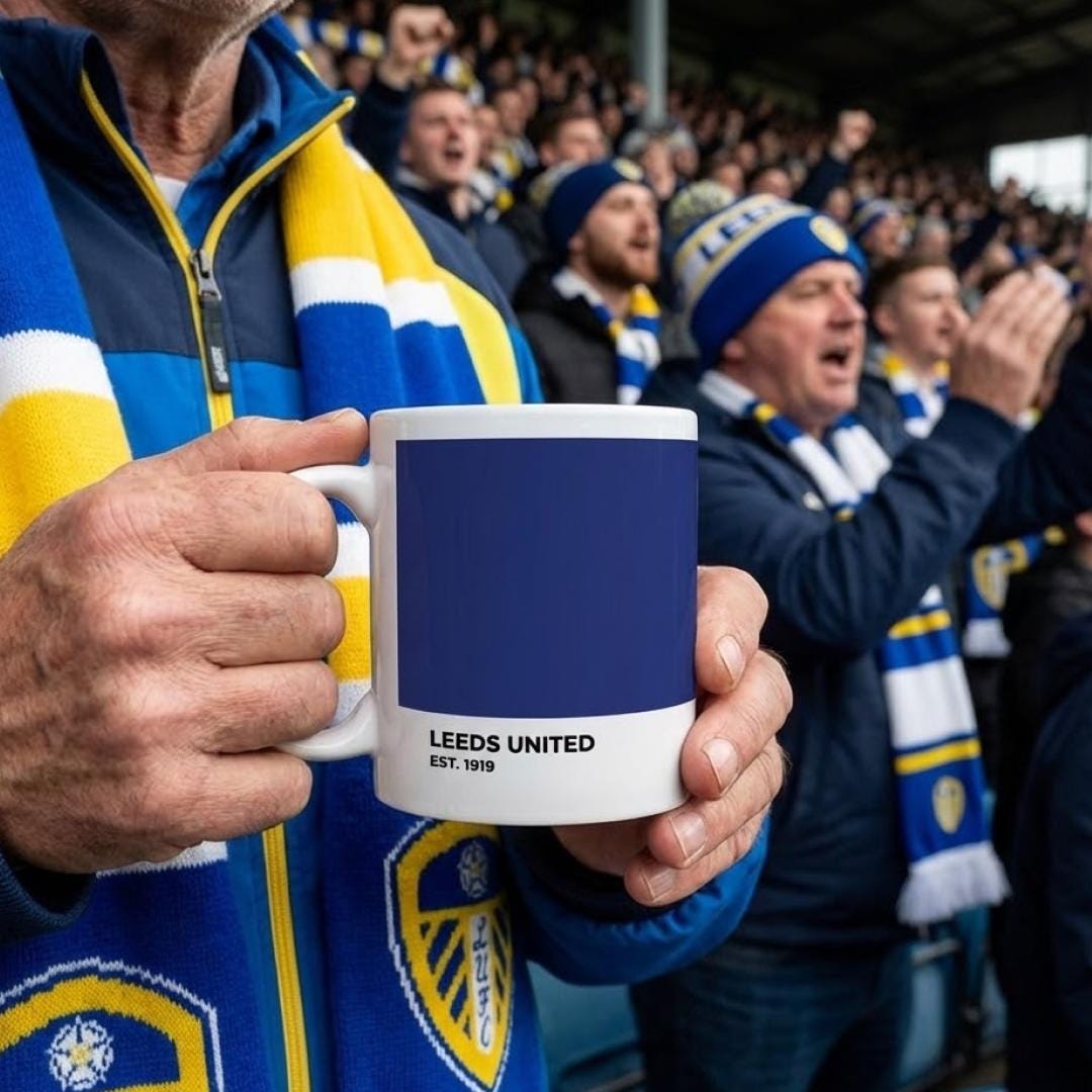 Leeds United Pantone Mug | Football Fan Gift - Etsy