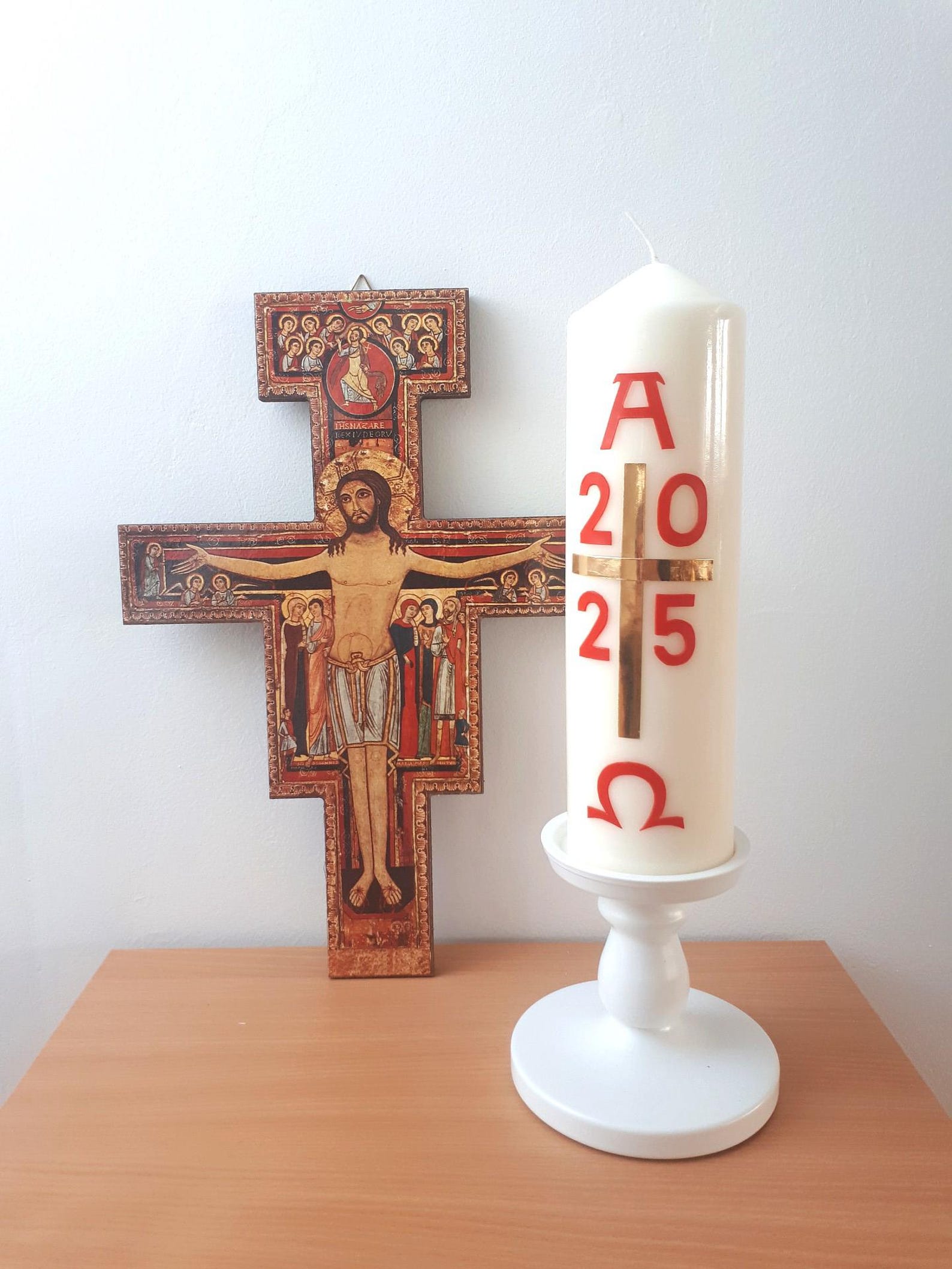 Handmade Paschal Candle Easter Alfa Omega Catechesis of the Good ...