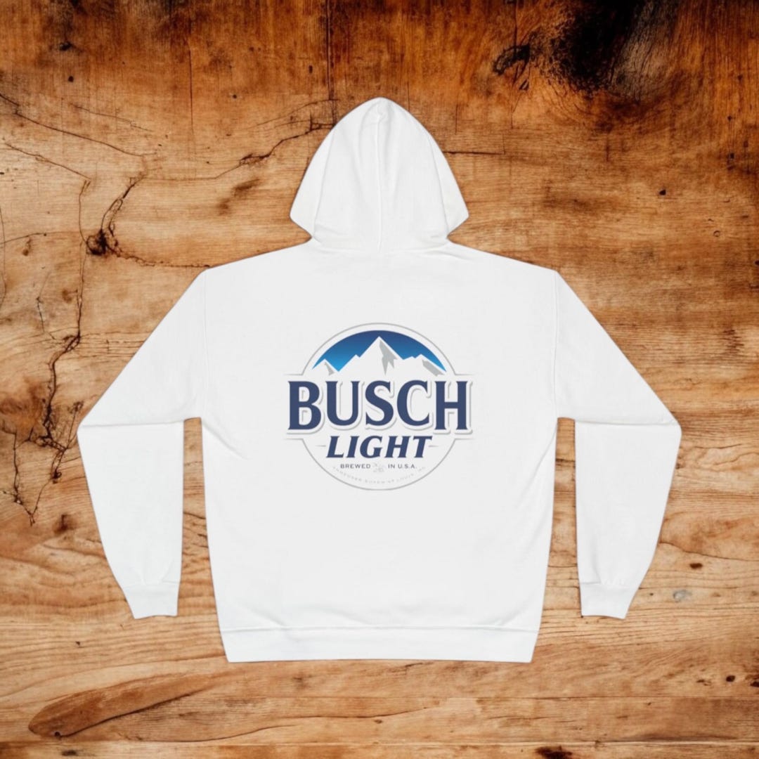 Vintage Busch Light Hoodie, Eco-friendly Pullover Sweatshirt, Cozy Beer ...