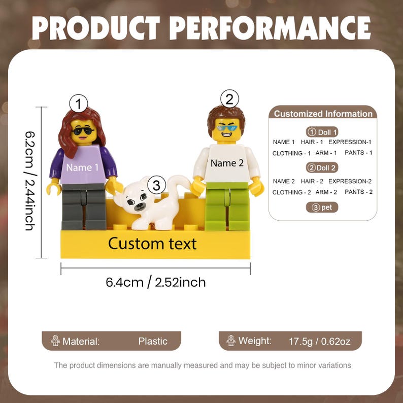 Personalized Building Block Family Figurines, Custom Family Minifig ...