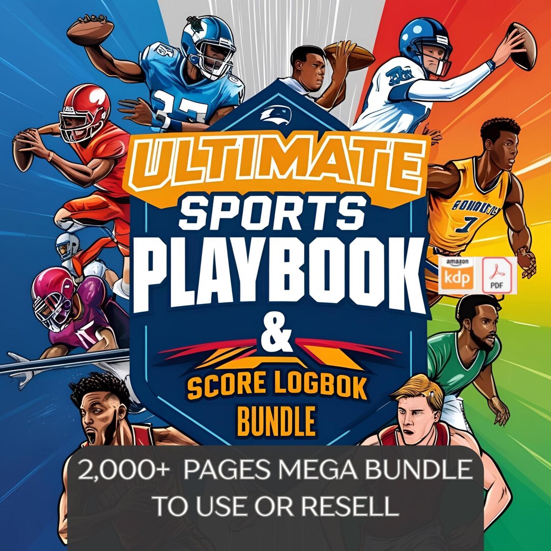 Ultimate Sports Playbook and Score Logbook Bundle I Instant Download I ...