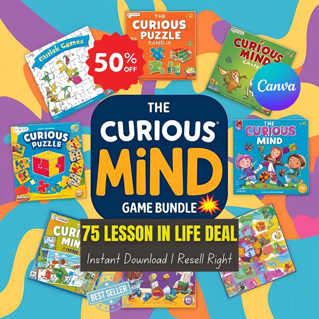 Best Curious Mind Game Bundle I Instant Download I Canva Editable I 16 ...