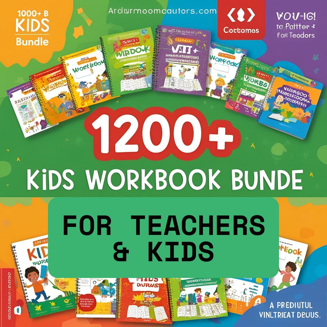 1200+ Kids Educational Resource Mega Bundle I Canva Editable I Instant ...