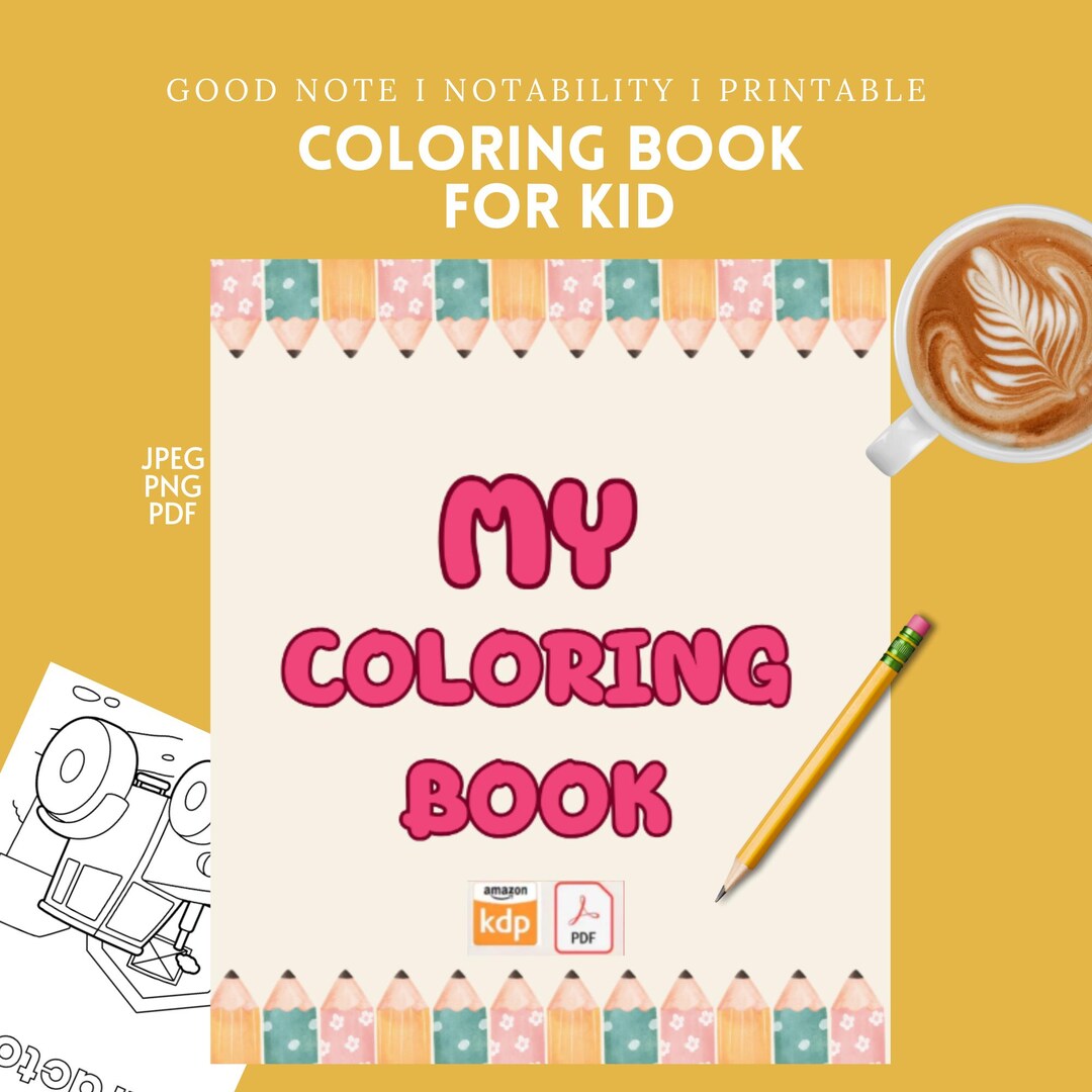 Coloring Book for Kids I Instant Download I Good Note I Notability I ...