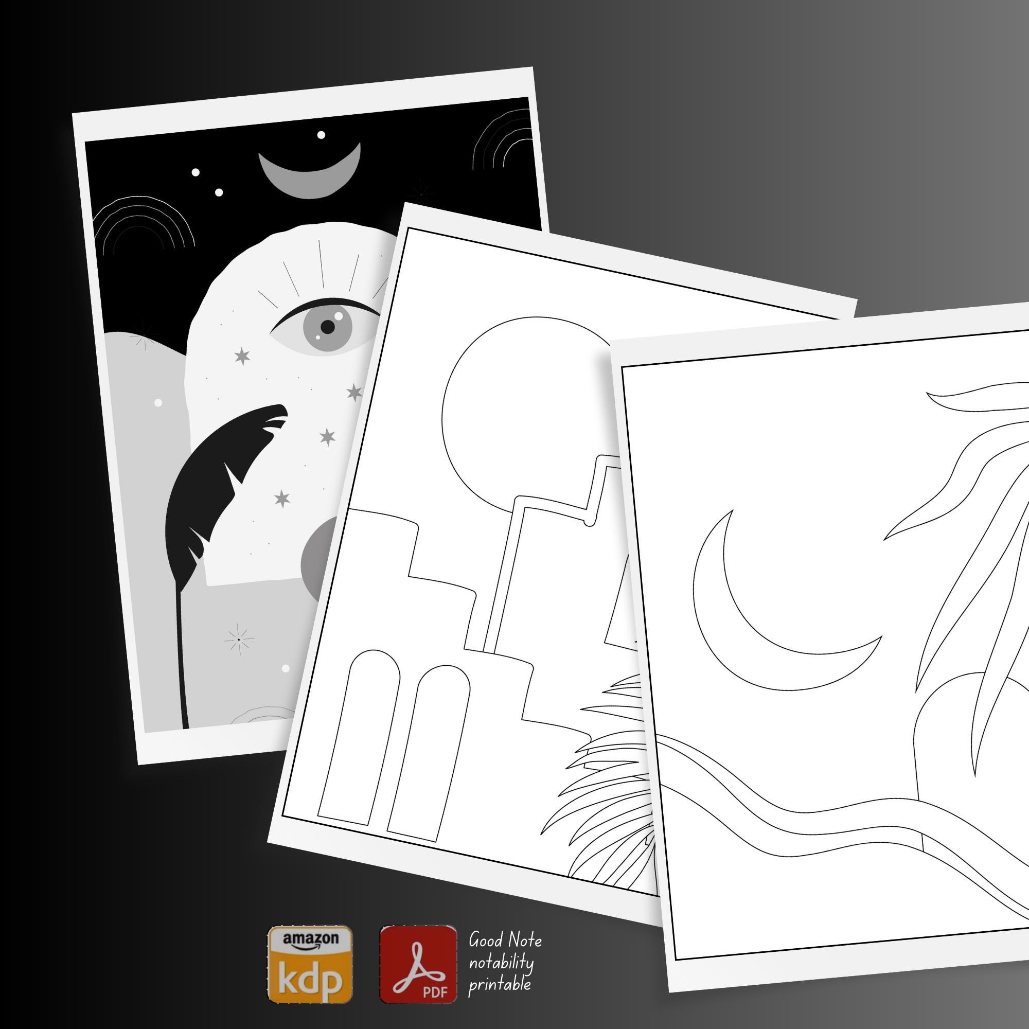 MRR Minimalist Boho Colouring Book | Modern Line Art Patterns ...