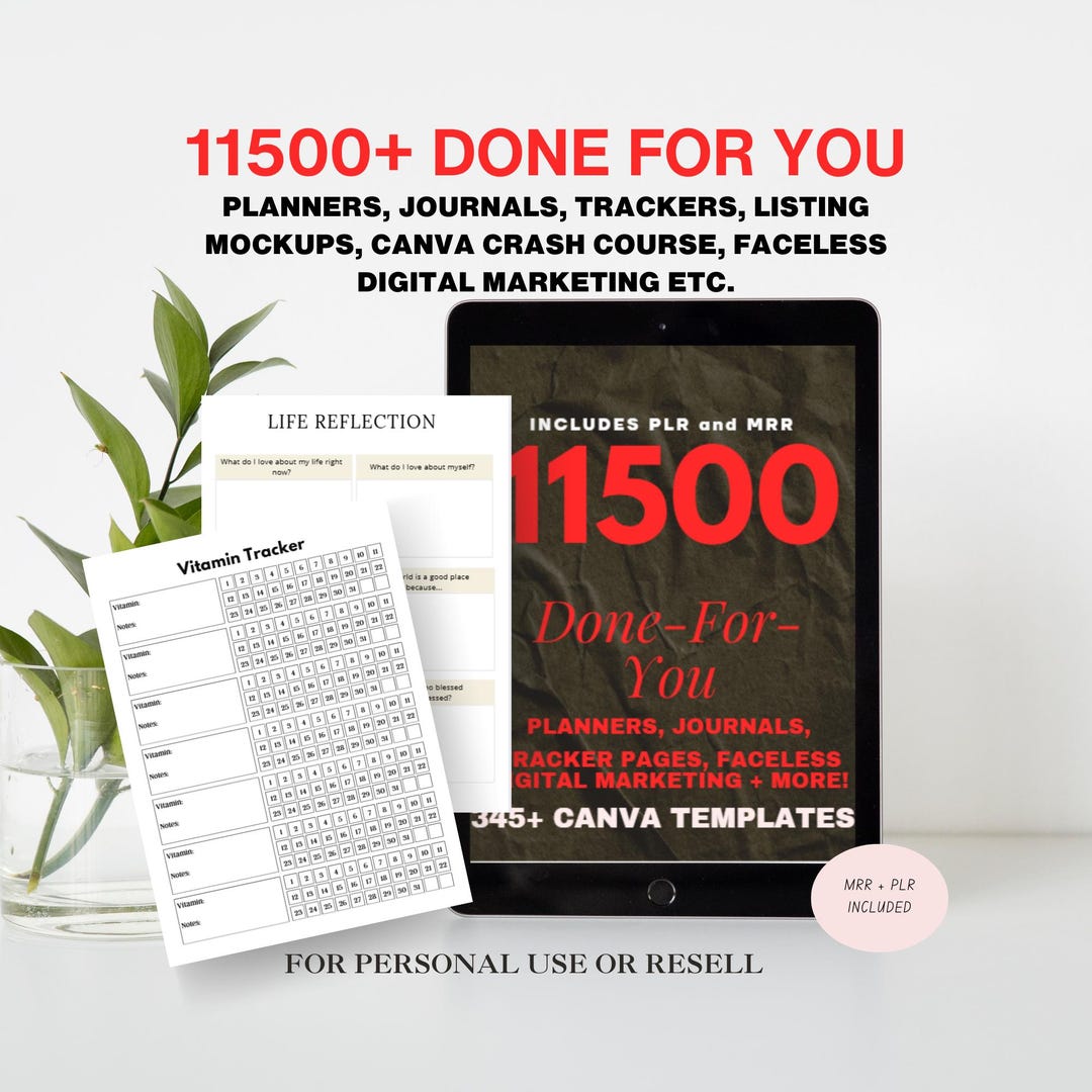 11500+ Canva Templates Mega Bundle: 2025-2026 Planners, Journals (PLR ...