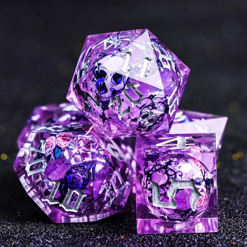 Mystery Box Liquid Core Dnd Dice Set for Role Playing Games, Assorted ...