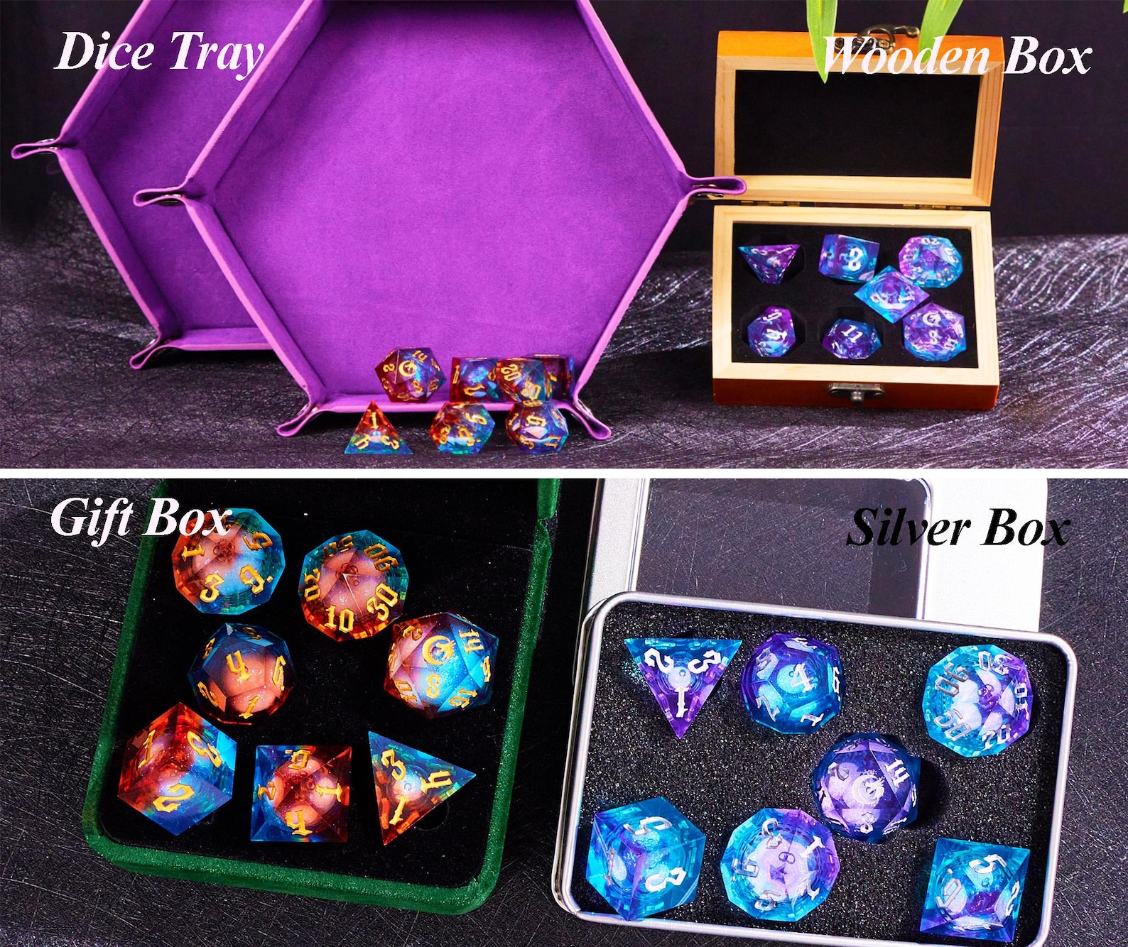 Liquid Core Dnd Dice Set for Role Playing Games, Assorted Dungeons and ...