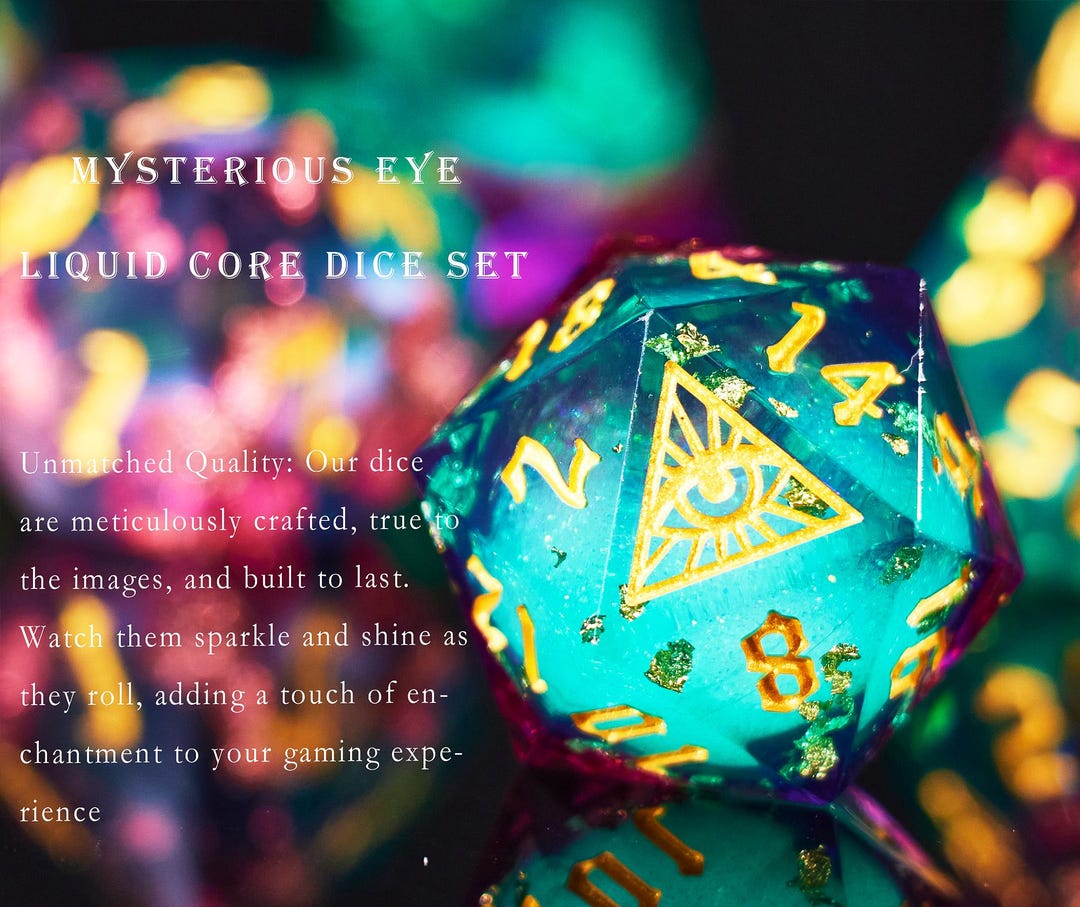Unique Liquid Core Dice Set for Role Playing Games, Galaxy Dungeons and ...