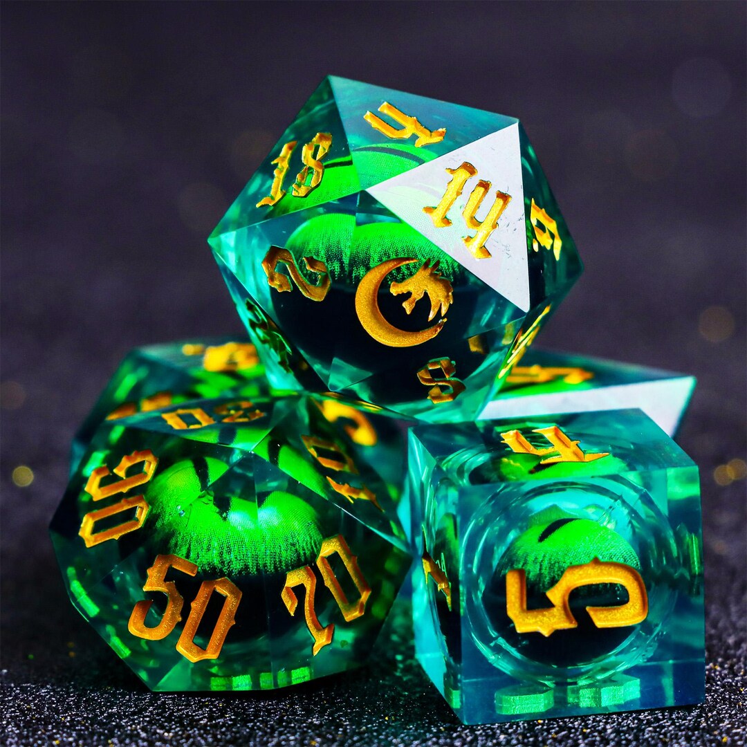 Mystery Box Liquid Core Dnd Dice Set for Role Playing Games, Assorted ...