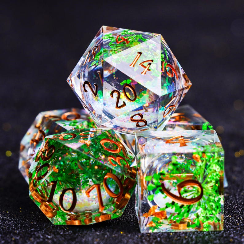 Mystery Box Liquid Core Dnd Dice Set for Role Playing Games, Assorted ...