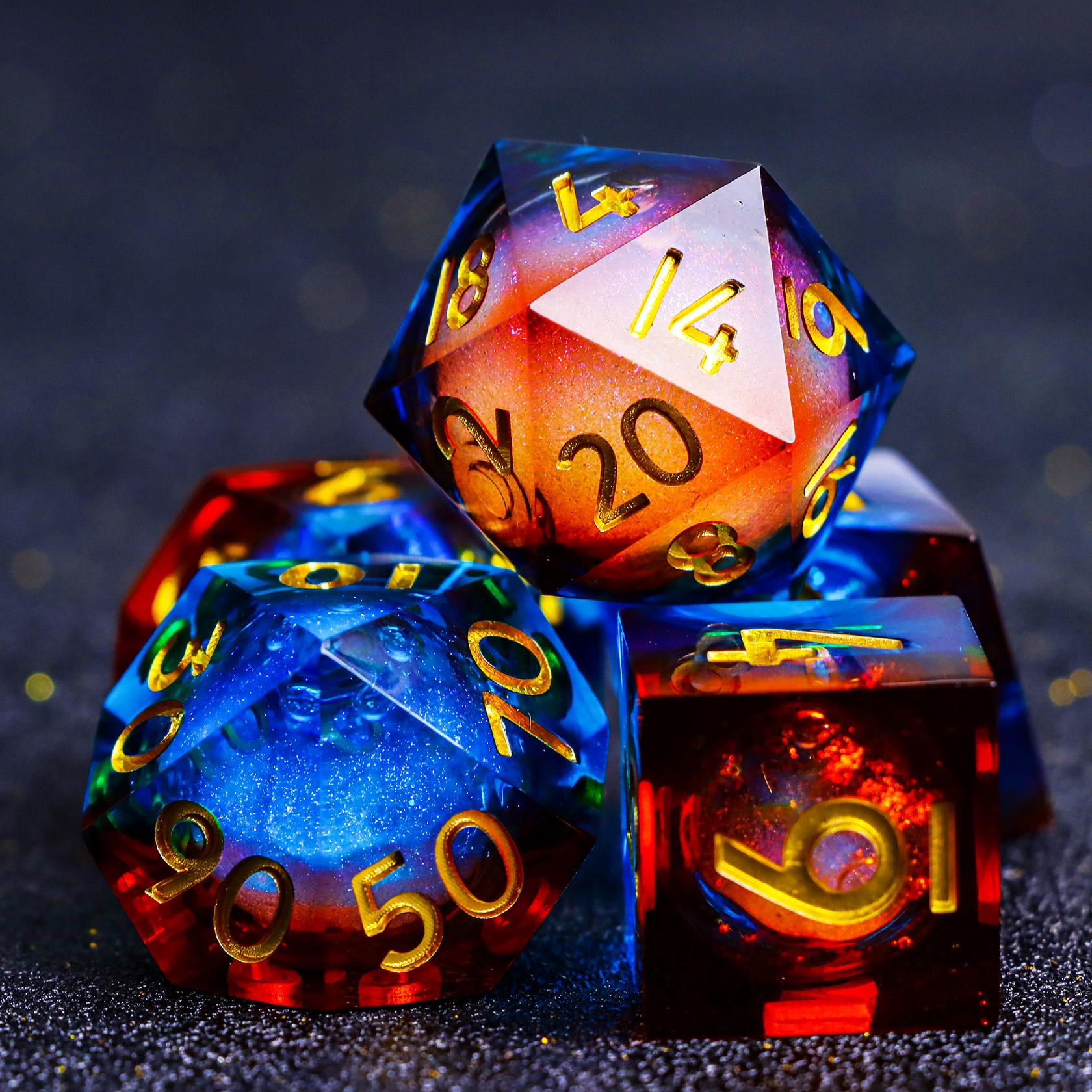 Liquid Core Dnd Dice Set for Role Playing Games, Assorted Dungeons and ...
