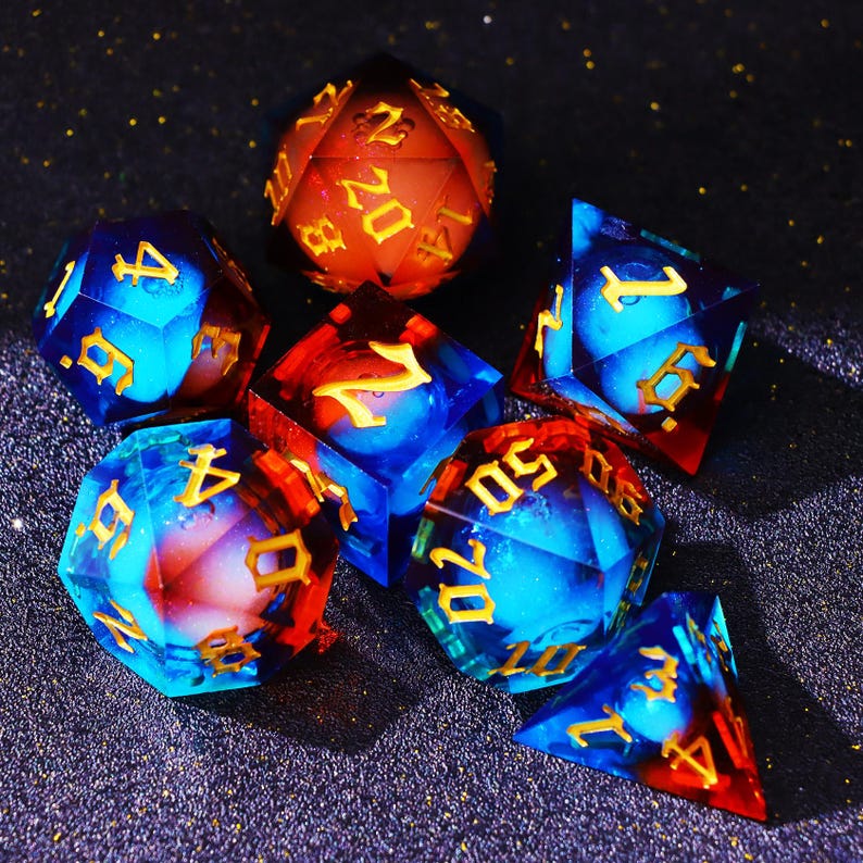Mystery Liquid Core Dnd Dice Set for Role Playing Games, Random ...