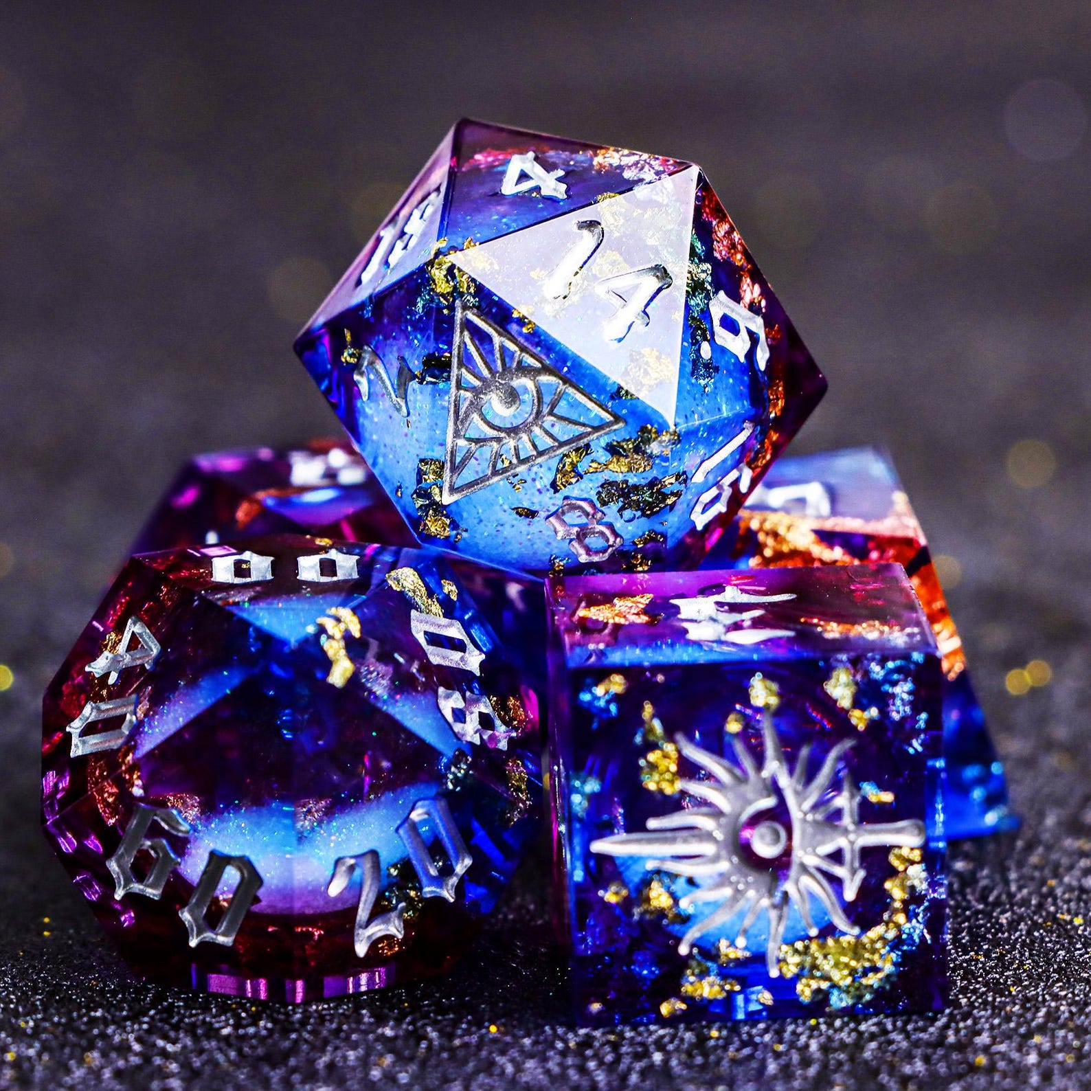 Liquid Core Dnd Dice Set for Role Playing Games, Assorted Dungeons and ...