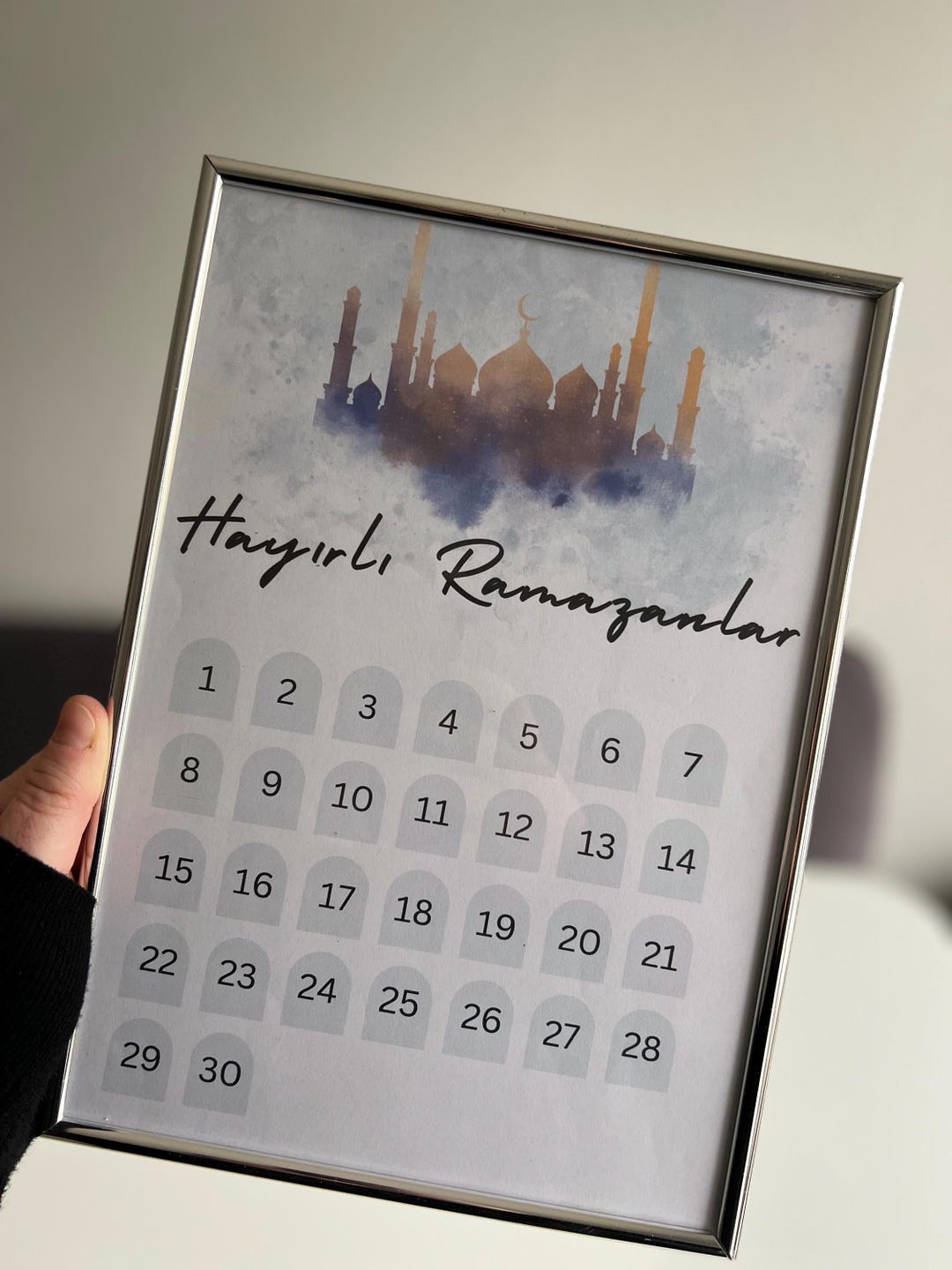 Ramadan Calendar 2025 A4 Printable Template for Self-printing, Islamic ...