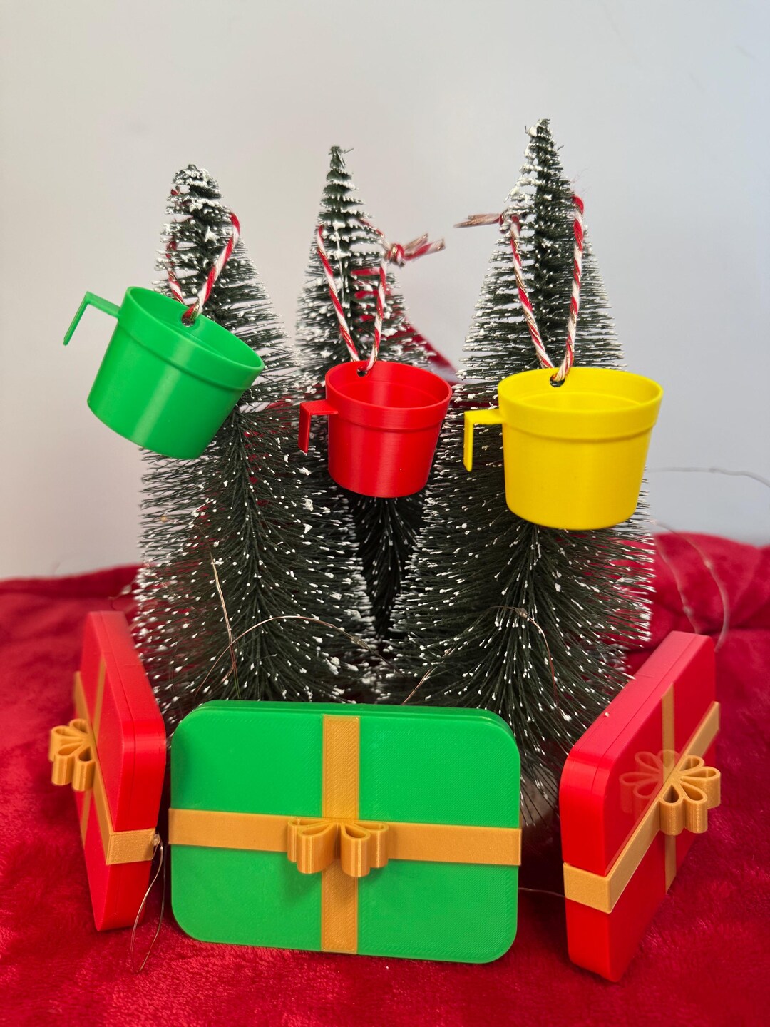 Mini Butter Cup Ornaments Set of 6 • 3D Printed Christmas Kitchen Decor ...