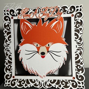 Foxy Day Card Template TF0757. Cutting Files SVG, Silhouette Cameo ...