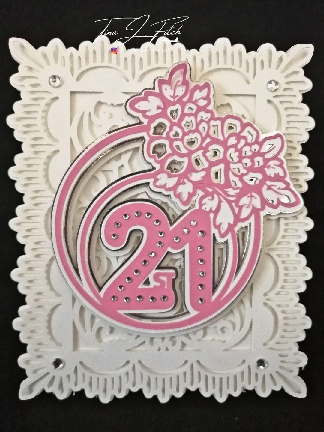 21st Layered Card TF0383, Cutting Files, SVG, MTC, Scal, Silhouette ...