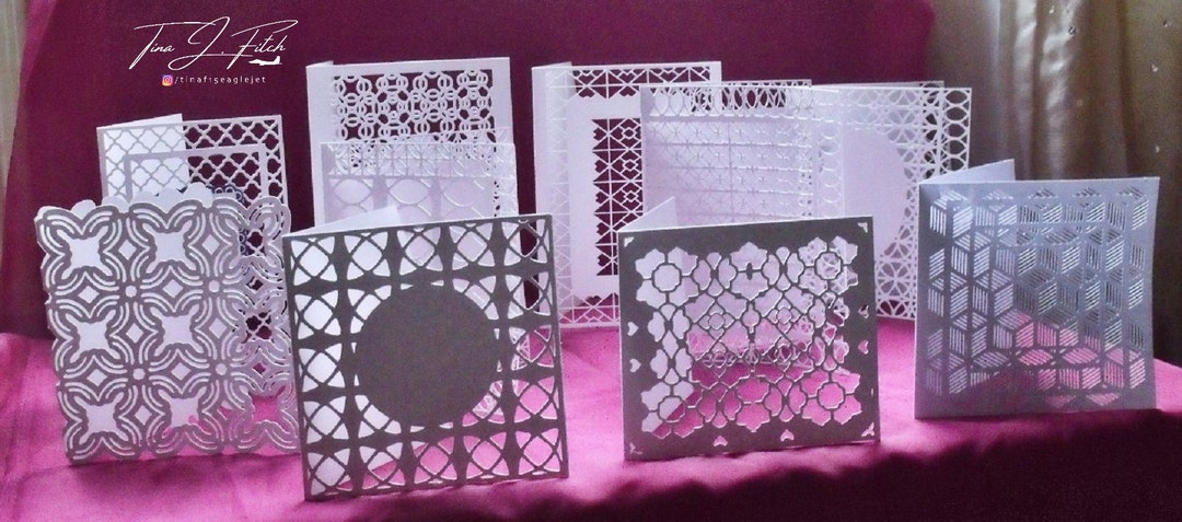 Lattice Collection of 10 Cards..cutting Files Svg,mtc,scal,silhouette ...